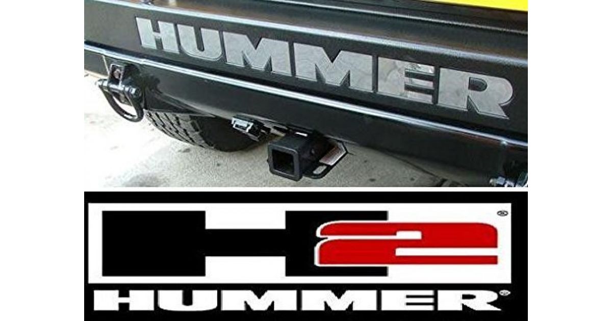 Bumper Plastic Letters Inserts for Hummer H2 Models
