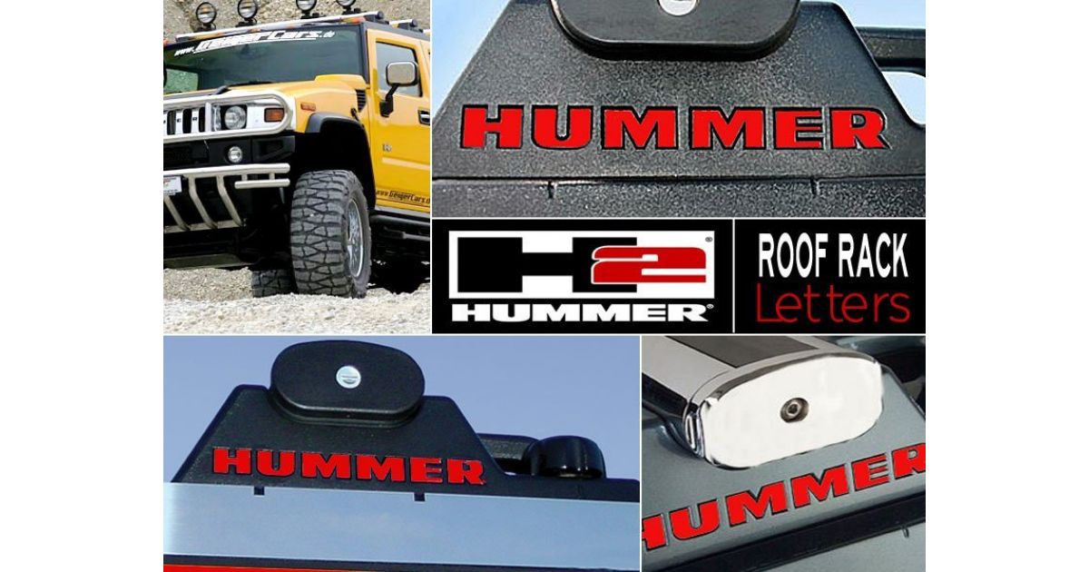 Roof Rack Plastic Letters Inserts for Hummer H2 Models