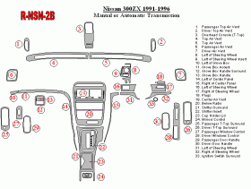 RHD Dash Trim Kits for Nissan 300ZX 1990 - 1996